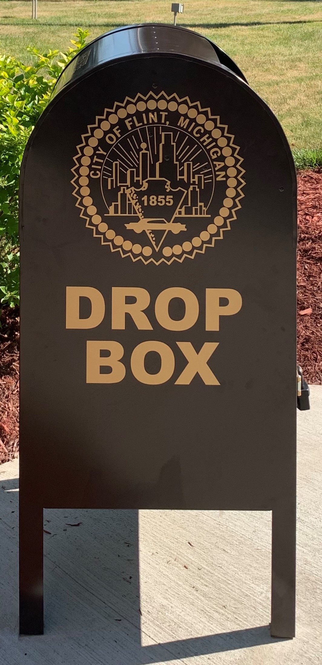 New Drop Box for Absentee Ballots Installed in Front of Flint City Hall ...