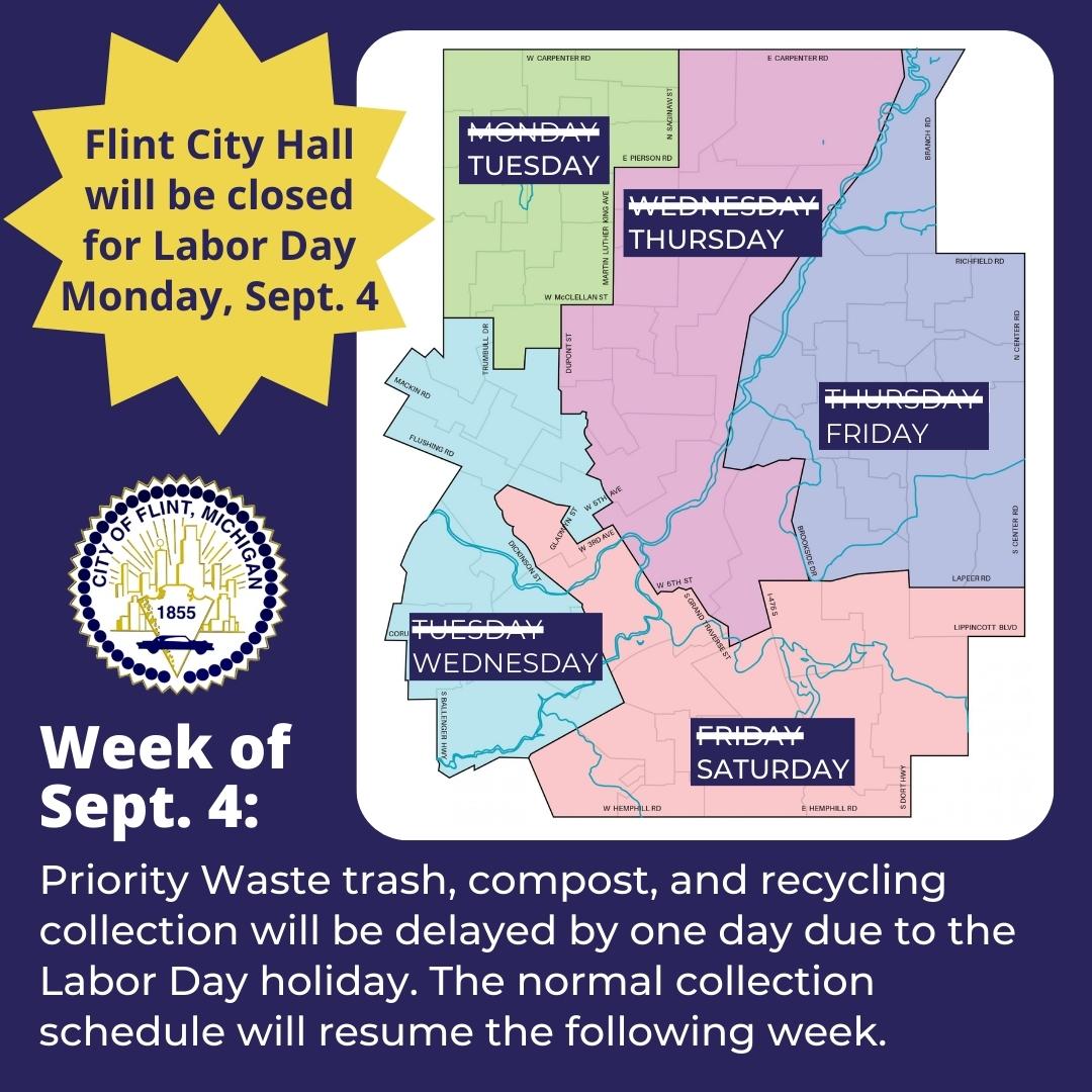 Labor Day 2023: City Hall closed, Priority Waste collection delayed by ...