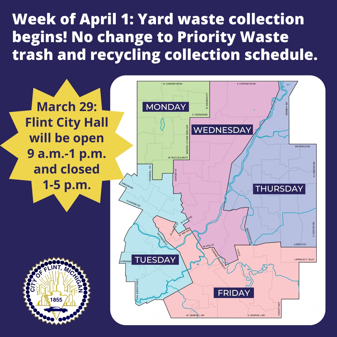 Youth activities, yard waste collection, and holiday hours - City of Flint
